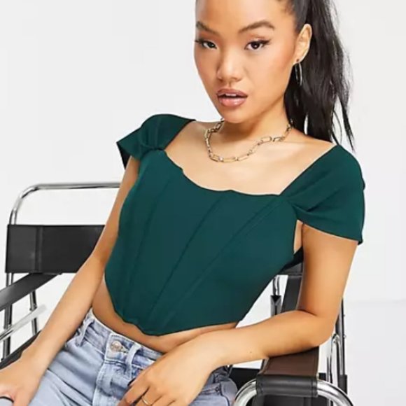 ASOS Petite | Tops | Emerald Corset Top | Poshmark